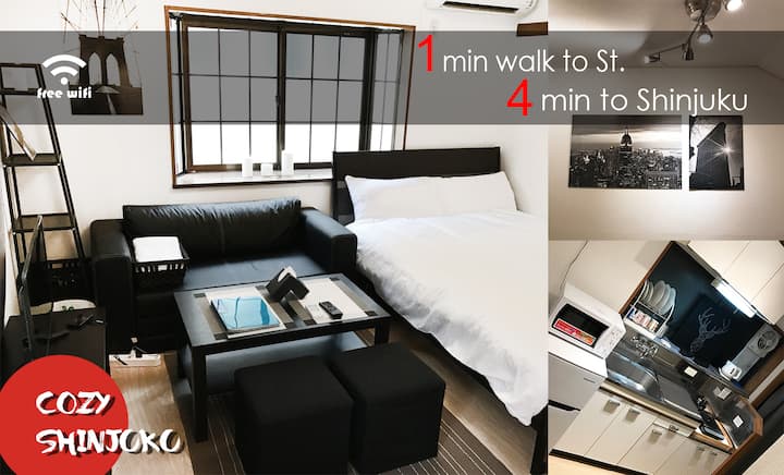 Cozy Shinjuku Urban Flat 201. 2mins Walk To St. - Roppongi