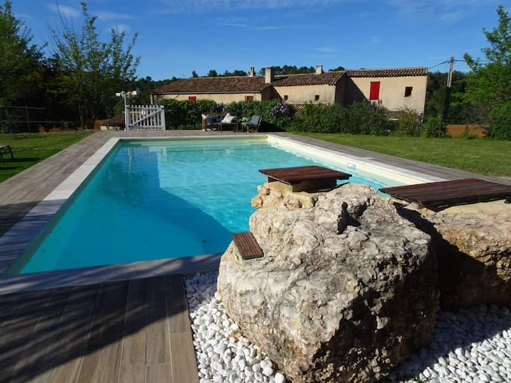 Gite Piscine à La Ferme  En Provence- La Louvière - Pourrières