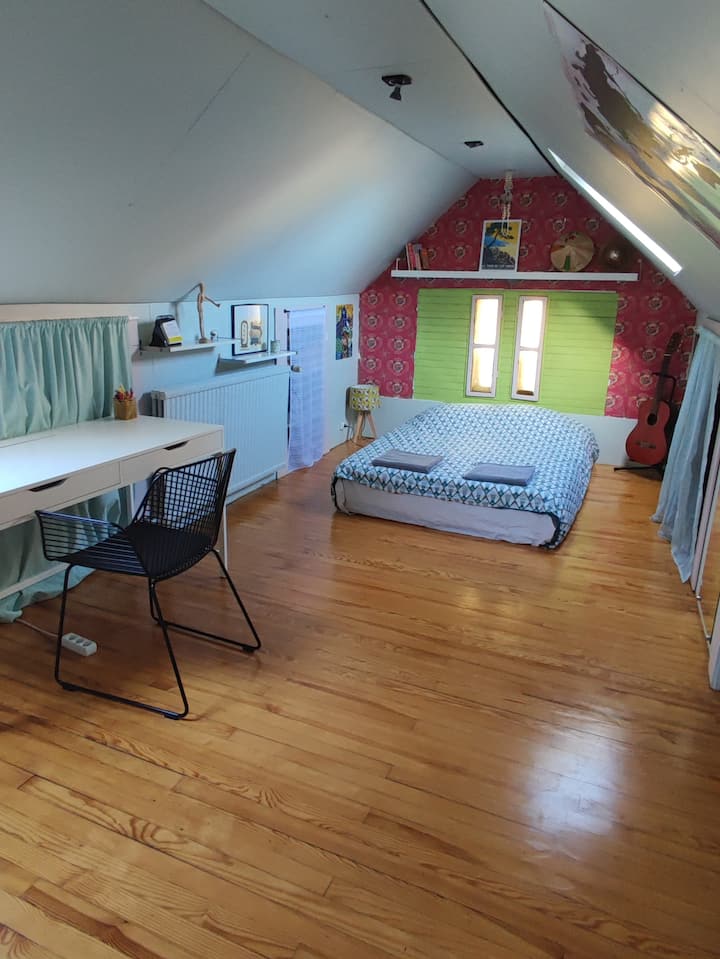 Chambre Mansardée Maison D'hôtes Proche Paris 13e - Paris