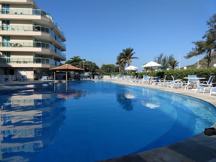 Flat Em Frente Ao Mar C/internet, Ar E Garagem - Recreio