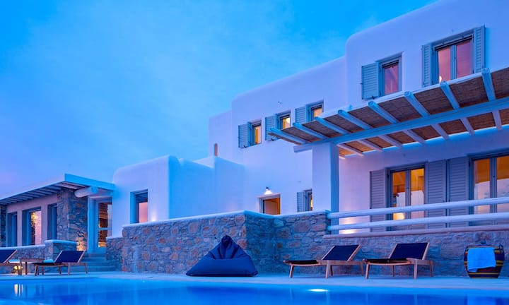 R110 Adria Retreat Villa With 2  Private Pools Sea Views Daily Maid Service - Mykonos Region