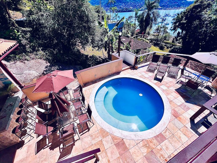 Excelente Casa Com 5 Quartos, Piscina, Frente Mar - Ilha Grande