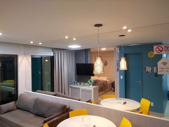 Flat 40m2  Praia De Ponta Negra Internet Dedicada - Natal
