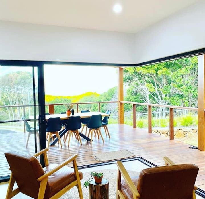 Stylish Modern House With Ocean & Farmland Views - Ballina, Australia