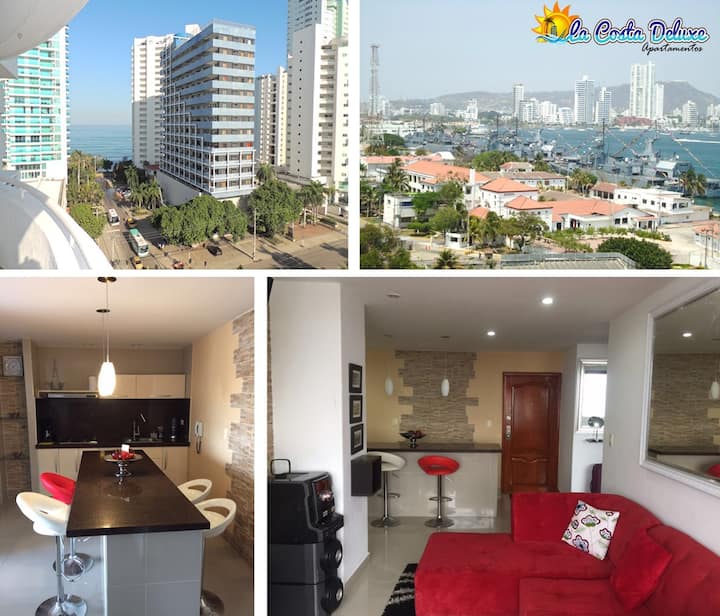 Apartamento De Lujo Con Vista A La Bahía Y Al Mar. - Cartagena