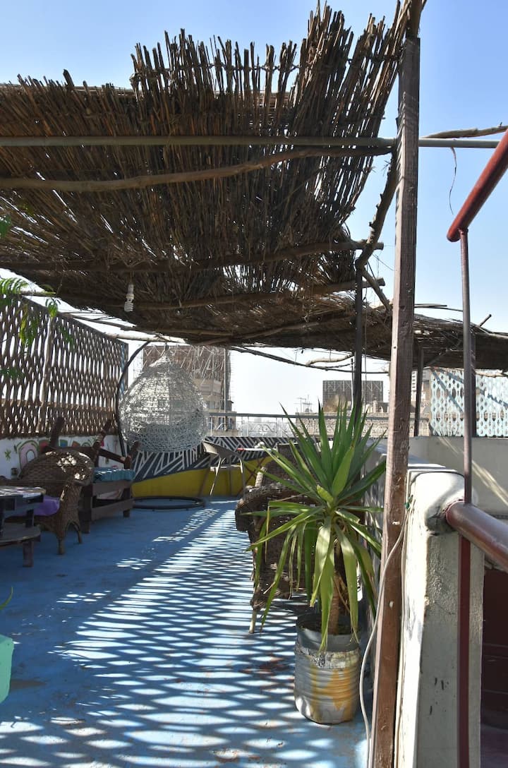 Charming Rooftop Triple Ensuite Room With Ac - Le Caire