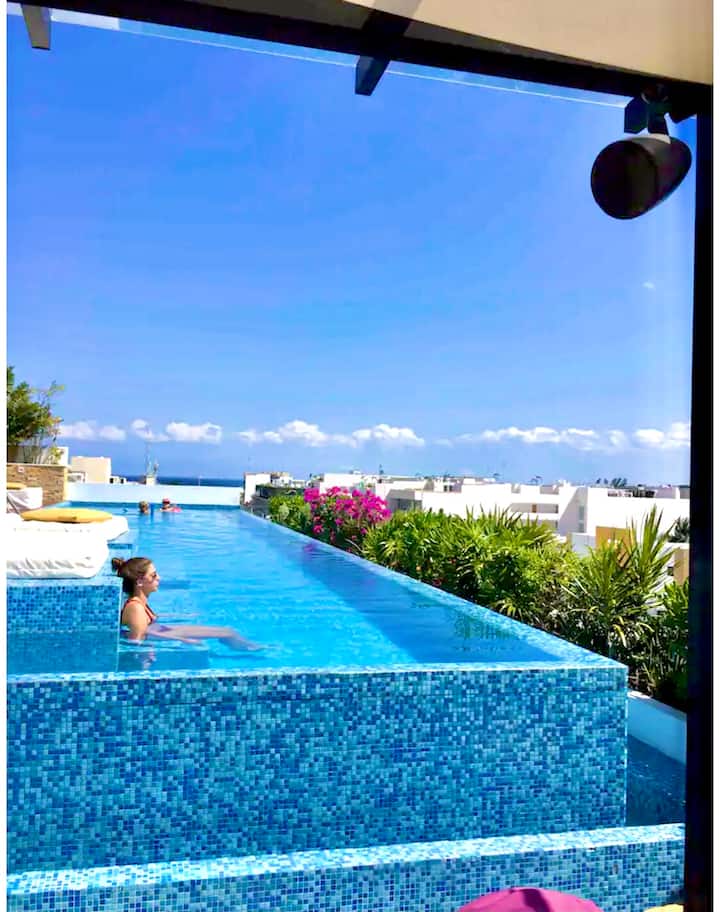 Studio Rooftop+2 Pools+gym+sauna 4min To The Beach - Playa del Carmen