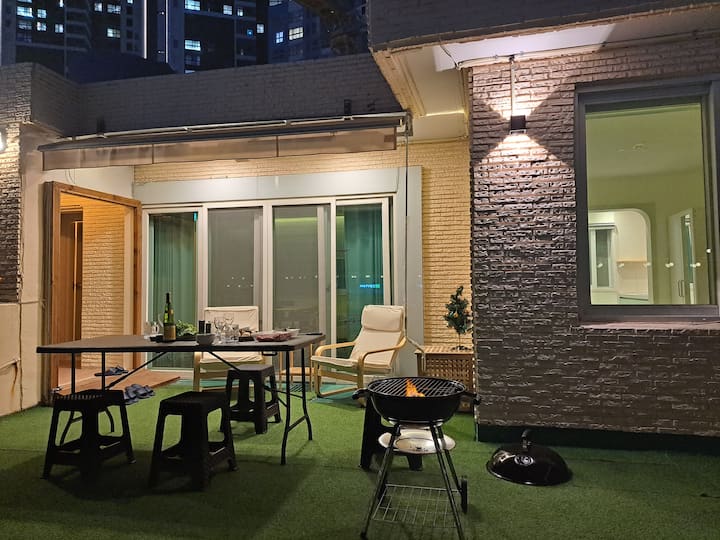 Top5*빌라테라스*해운대바다3분*단독루프탑&바베큐[해운대 중심 힐링코지 독채펜션] - Busan