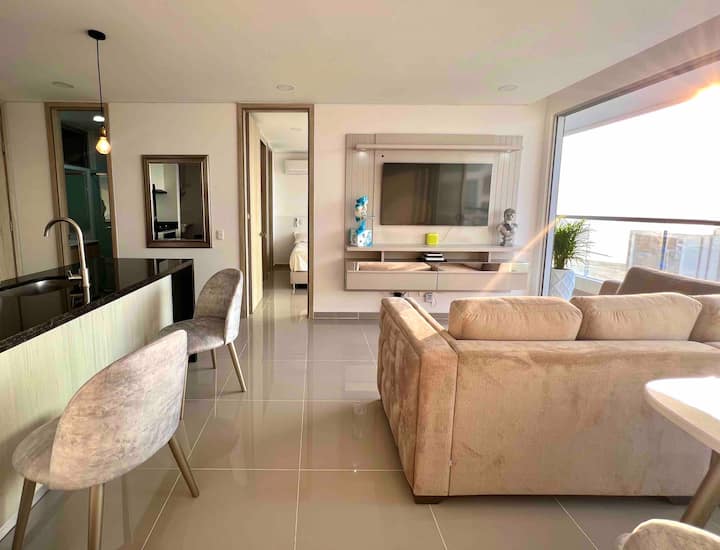 Apartamento De Lujo Frente Al Mar, Playa Y Centro - Cartagena