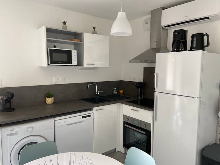 Superbe T2 à 300m De La Plage–jardin & Piscine - Vias