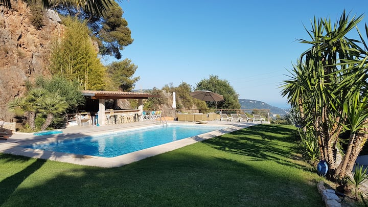 Your Sea View Villa With Private Swimming Pool And Tennis Court - Nizza