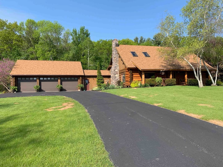 Log Cabin Style Home On 26 Acres Of Private Land - Herman, WI