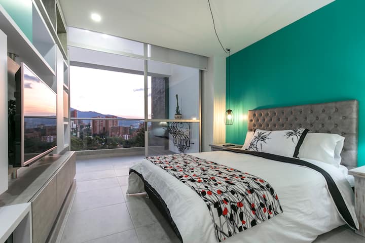 Studio Apt El Poblado-balcony Amazing View-a/c1001 - Colombia