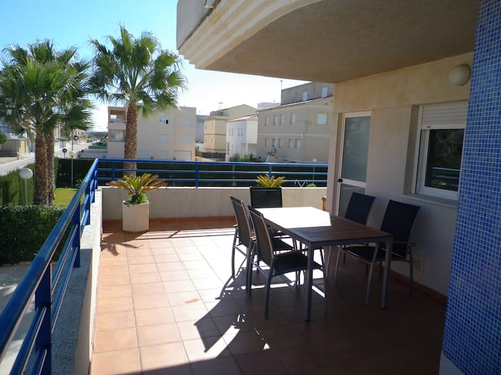 Gran Terraza, Jardín Y Piscina A 200m. Del Mar - Oliva
