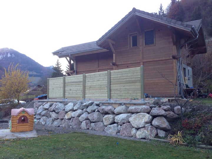 Chalet Neuf Chaleureux 2 Chambres - Bernex