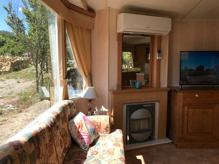 Mobil Home Et Terrasse, Vue Magnifique Pyrénées - Aude