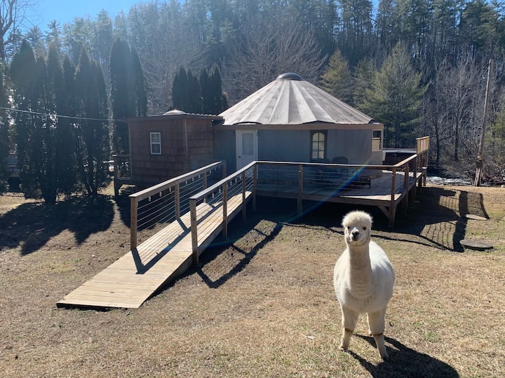 Large Riverfront Yurt on Wilson Creek, Y2 - Yurts for Rent in Lenoir ...