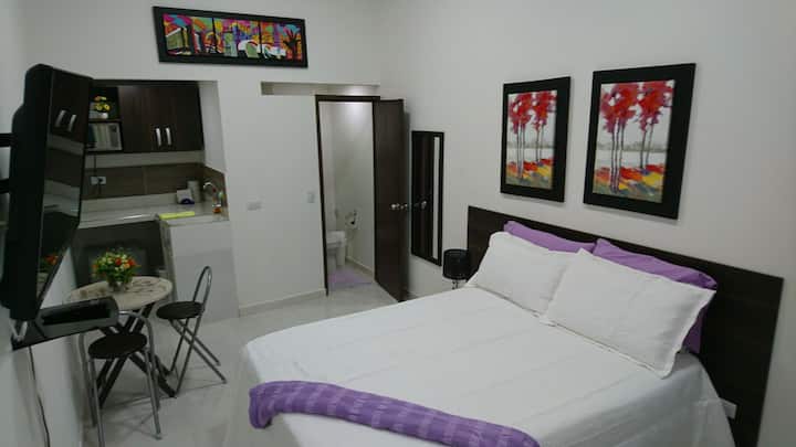 Aparta Estudio San Antonio Cali Moderno - Cali