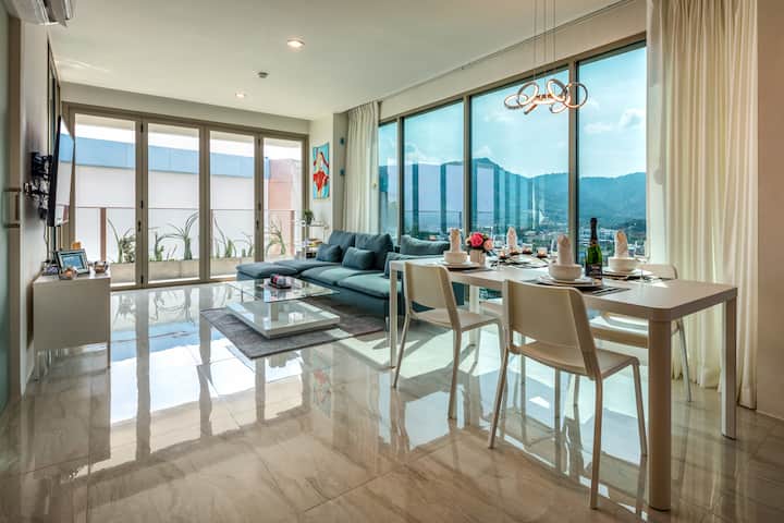 Terrific Seaview 2 Bedroom Apartment @Kamala -600m - Patong Beach