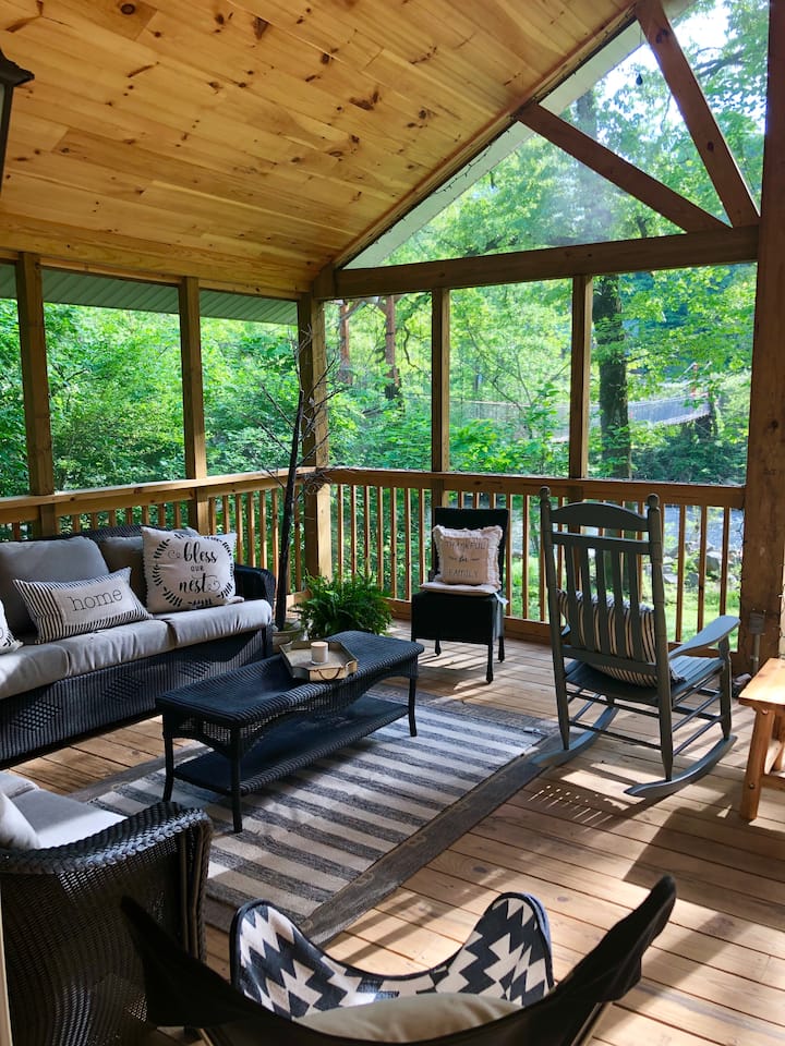 Little River Cottage /River Front , - Townsend, TN