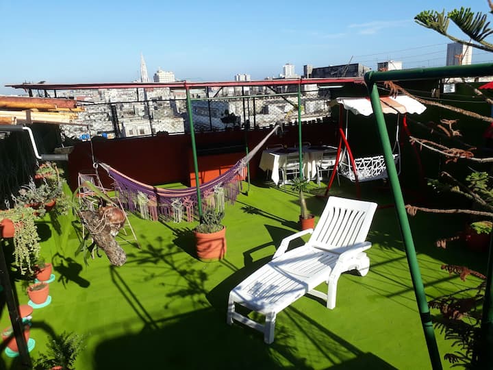 Casa Acogedora  Terraza Amplia Y Vista A La Ciudad - Havana