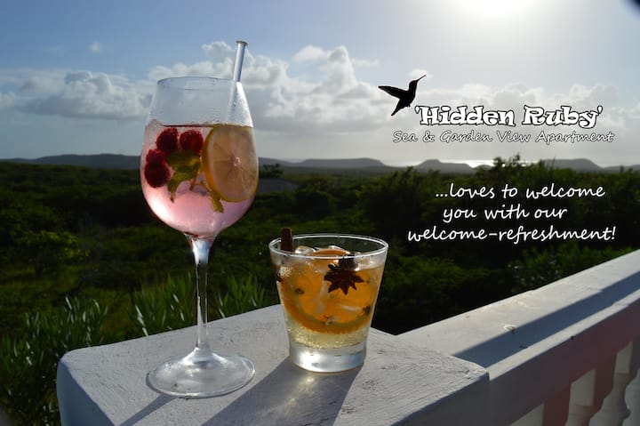 Curaçao's Hidden Ruby, Sea & Garden View Apartment - Curaçao