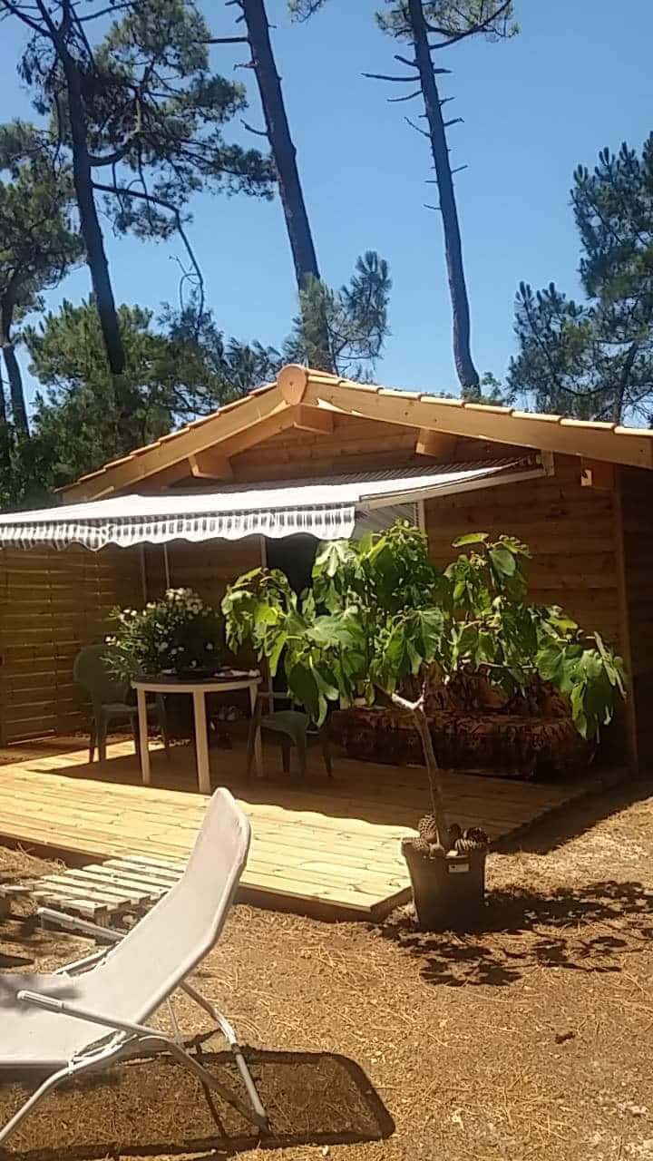 Chalet Bois Avec Jardin à Biscarrosse Plage. - Biscarrosse