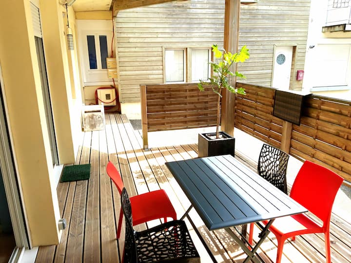Appartement Cosy Centre - Rdc - Terrasse - Parking - Concarneau