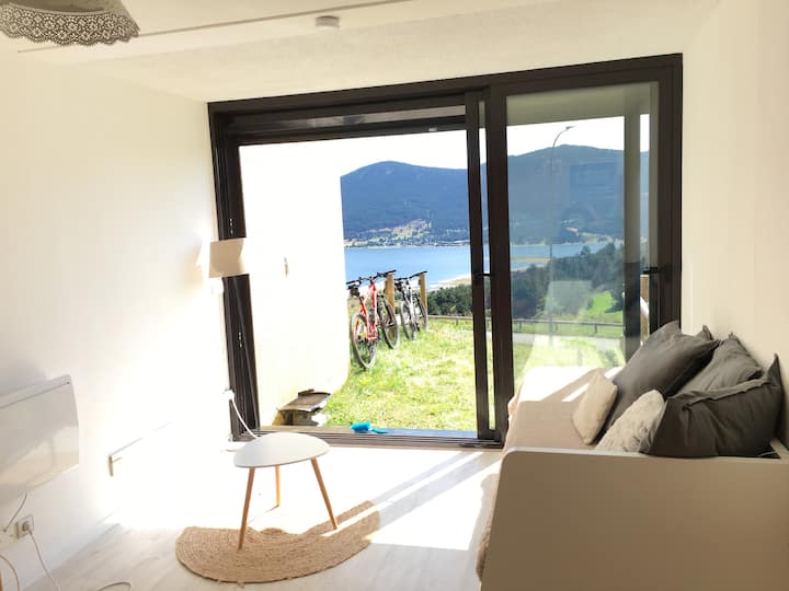 Studio/cabine+jardinet Vue Sur Lac Et Montagnes - Les Angles