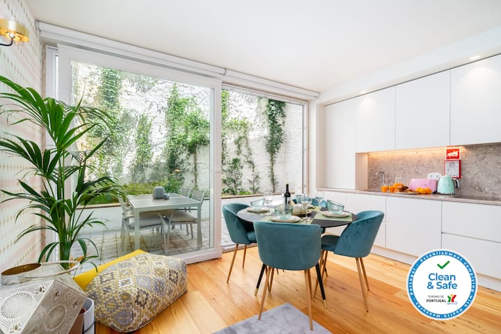 Csa18 | Luxury Design Downtown | Patio| Ac - Campo de Ourique