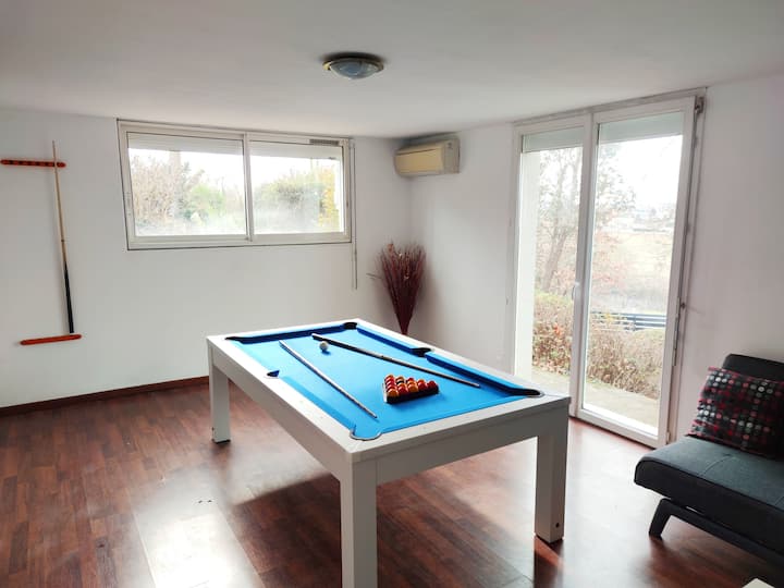 Maison T3 Avec Clim Billard  Vue Au Calme Avec Pkg - Bruguières