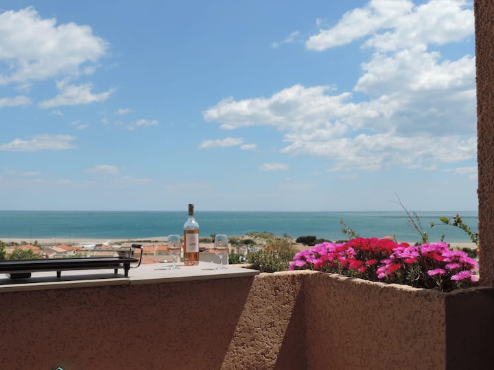 St Pierre/mer, 9 Pers.  Super Vue Mer, 2 Terrasses - Saint-Pierre-la-Mer