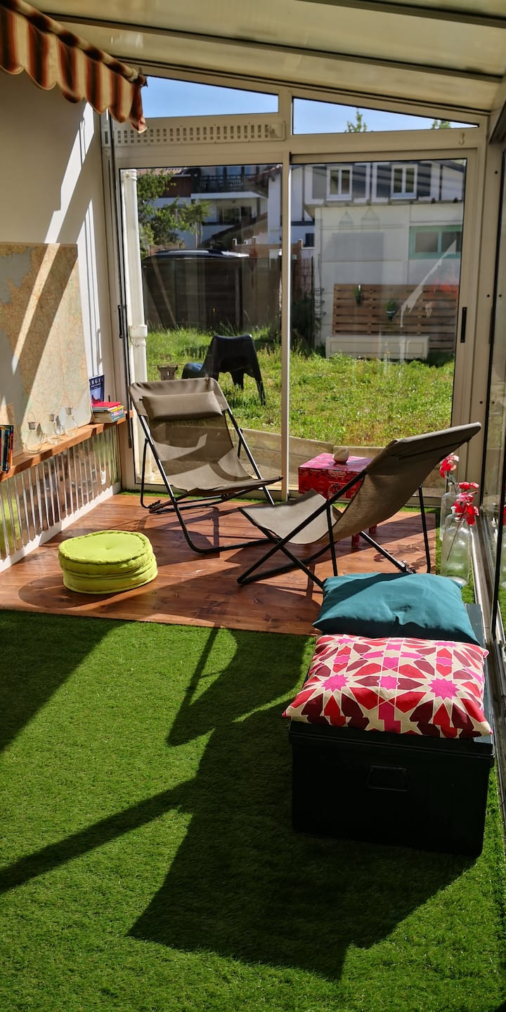 Chambre Avec Cuisine Et Sdb (Privées)- Jardin - Bajonna