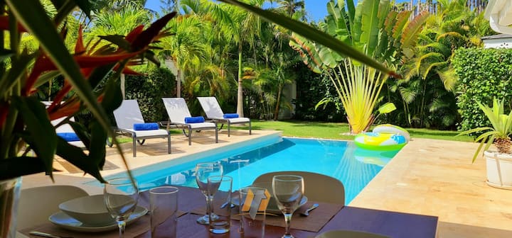 Confortable Villa/piscine/250m Plage-restos/wifi - República Dominicana