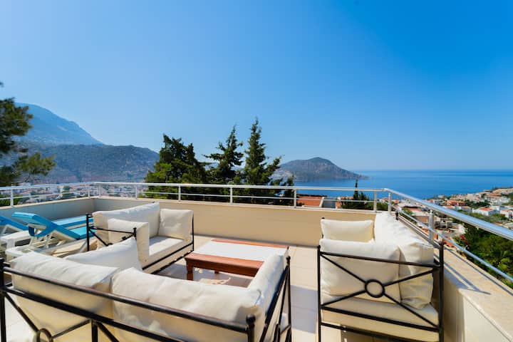 Kalkan Merkezde Deniz Manzaralı 4+1 Villa Jasmin - İslamlar