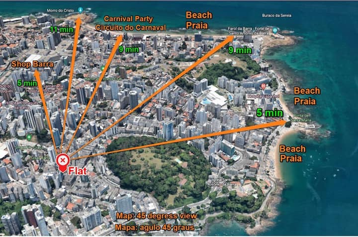 Apartamento Confortável E Tranquilo- Barra, Sa - Salvador de Bahía