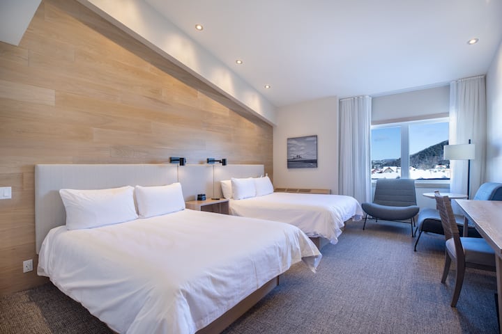 Manoir Saint-sauveur - Chambre Evian 2 Lits Queen - Saint-Sauveur