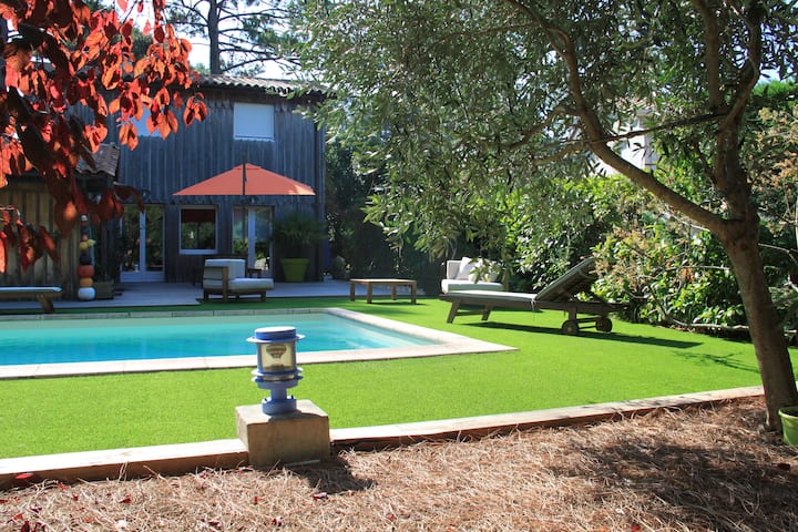 Villa-charme-piscine-plage A Pied - Cap Ferret