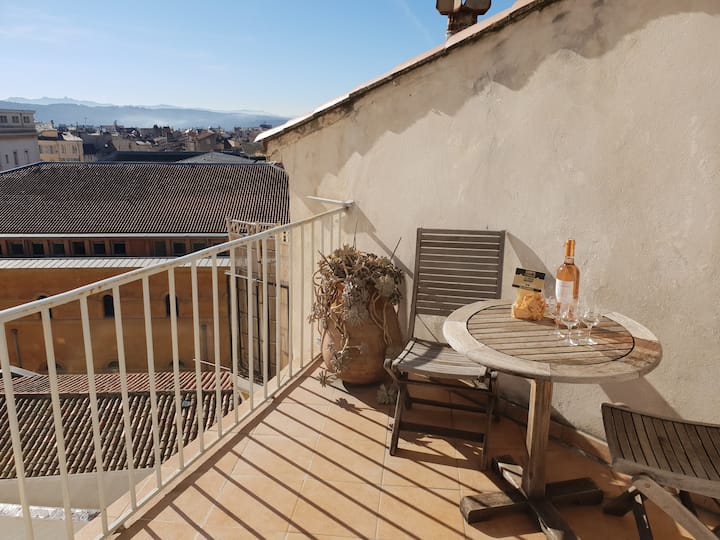 Spacieux Appartement Au Coeur D'aix Avec Terrasse - Aix-en-Provence