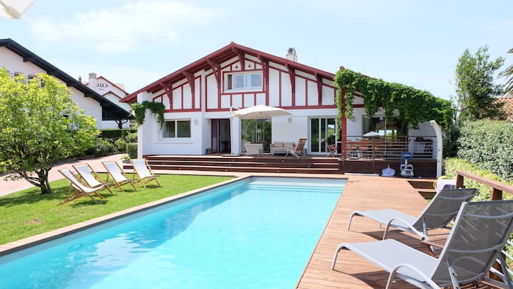 Villa Basque Au Coeur De Guéthary, Jardin, Piscine - Saint-Jean-de-Luz