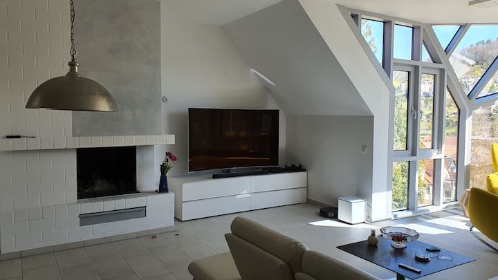 130  Qm Apartment Zentrum, Sauna, Burgenblick - Hemsbach