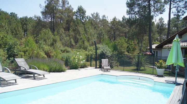 Villa Piscine Chauffée Ss Vis à Vis Lisière Forêt - Biganos