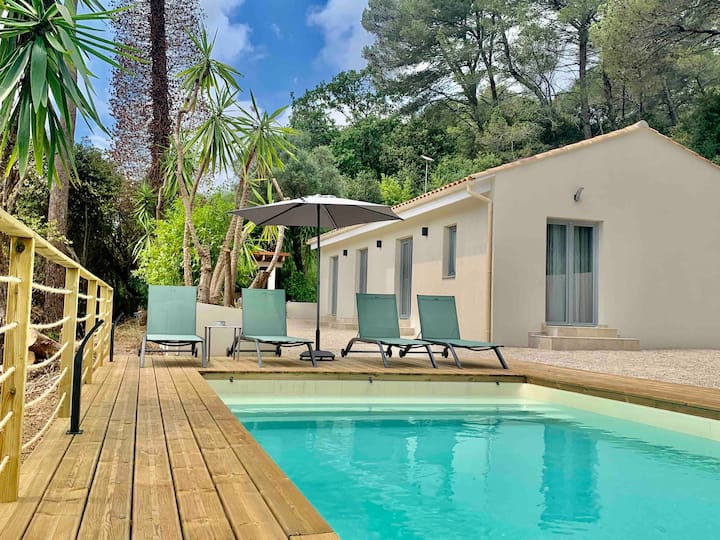 Superbe Villa  Au Calme Piscine  Jaccuzi Antibes - 昂蒂布