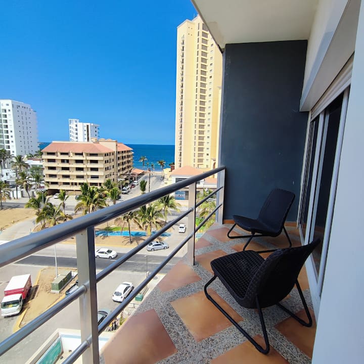 Amplio Depa-doble Vista Al Mar-a Pasos De Playa-aa - Mazatlan