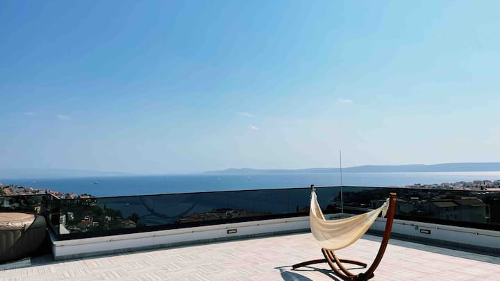 Rooftop Flat With Pool And Island Sea View - Okrug Gornji