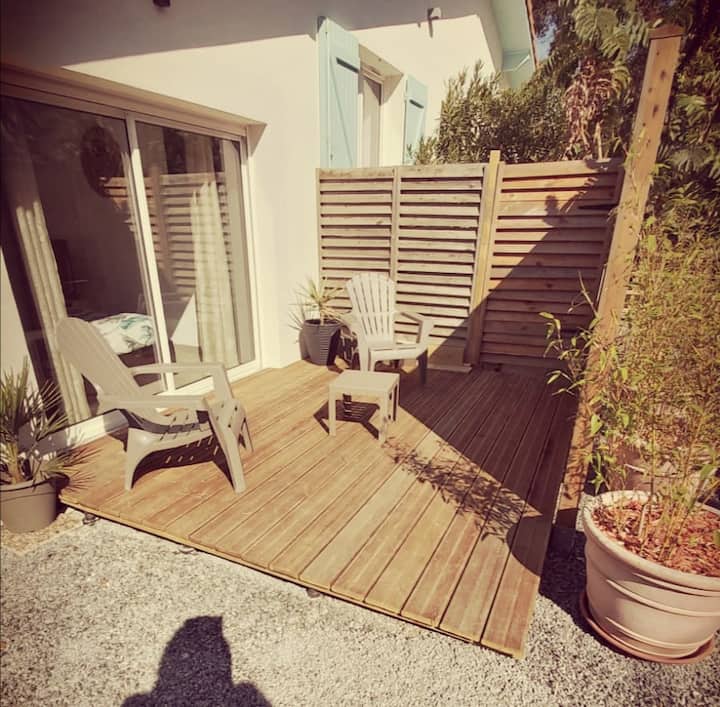 Studio Climatisé à 400m De L'océan Proche Forêt - Labenne