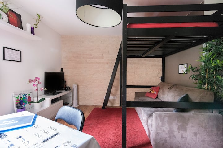 Studio Mickey Familial, 6 Pers + Parking + Wifi - Montévrain