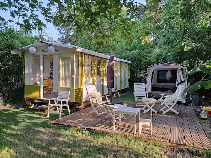 Vintage Strandhuisje Op Camping Bakkum - Wijk aan Zee