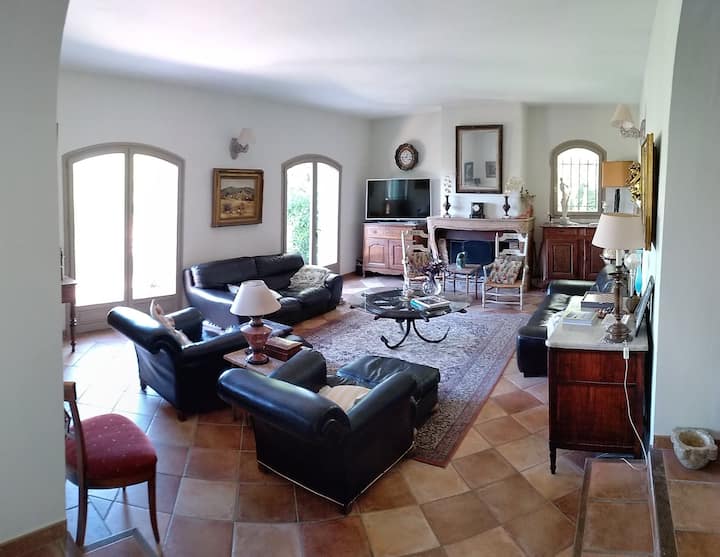 Villa Standing, Clim, Calme, Piscine, Pour 8 - Grasse
