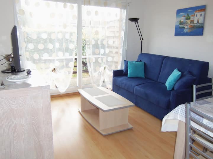 Appart T2 Cabine, Jardinet, Parking, 3*, Wi-fi - Merlimont Plage